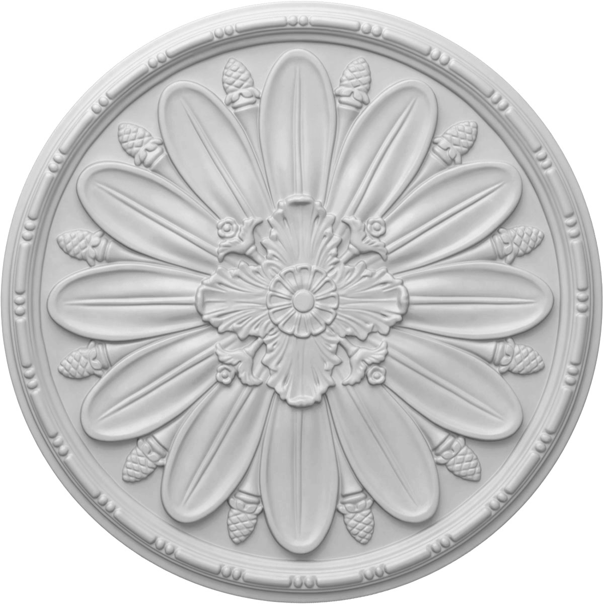 memphis medallion - decorative memphis ceiling medallion with leaf motif