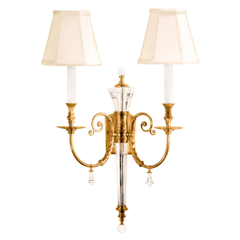 Solid Crystal Lamp - Solid Crystal Table Lamp With Solid Brass Trim