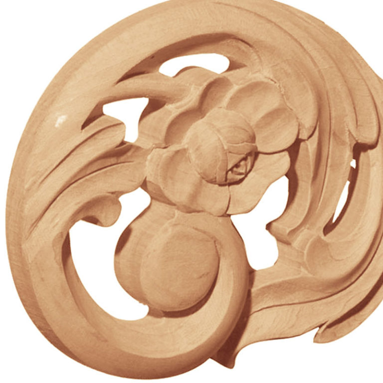 Floral Scroll Carving - Wood Scrolls and Wood Carvings