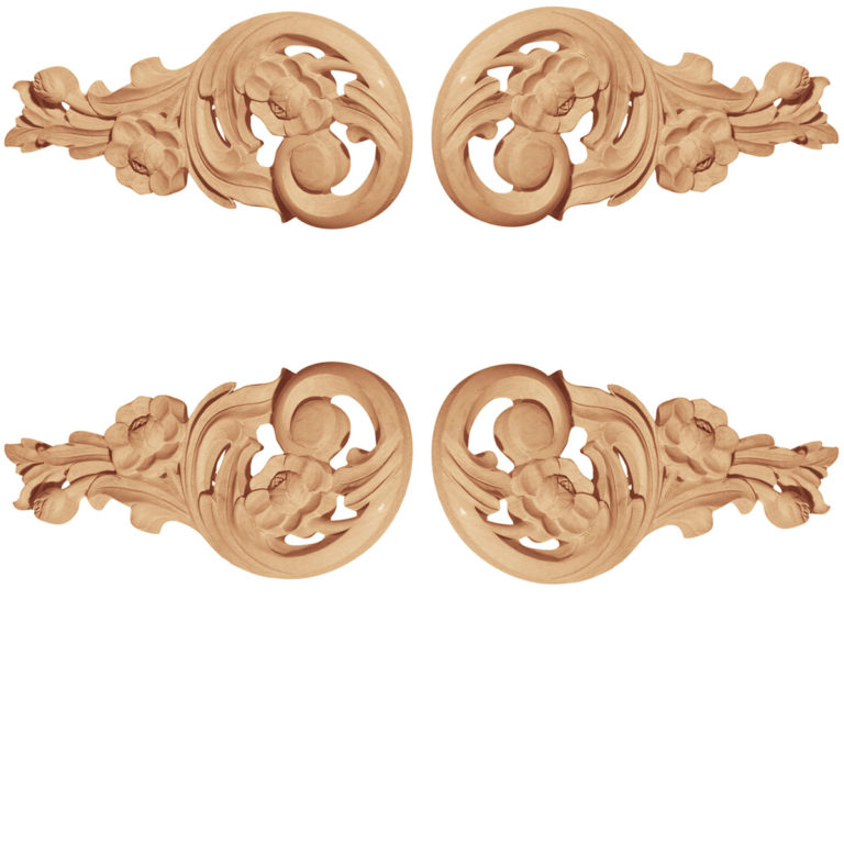 Floral Scroll Carving - Wood Scrolls and Wood Carvings