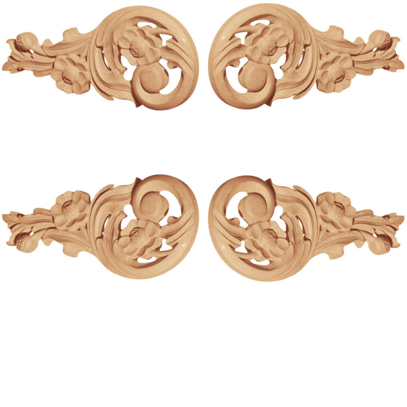 Floral Scroll Carving - Wood Scrolls and Wood Carvings