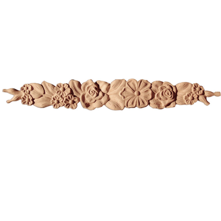 Rose Scroll Wood Carving - Wood Appliques and Onlays