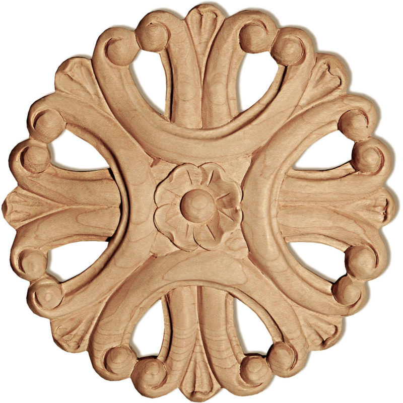 Rose Scroll Wood Carving - Wood Appliques and Onlays