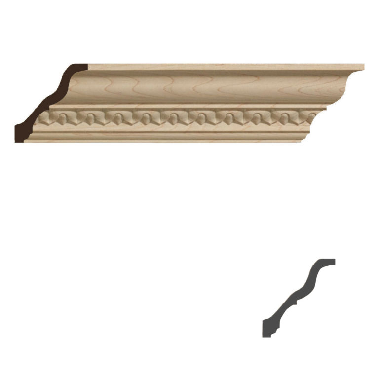 Floral Crest Applique - Wood Carvings and Wood Onlays