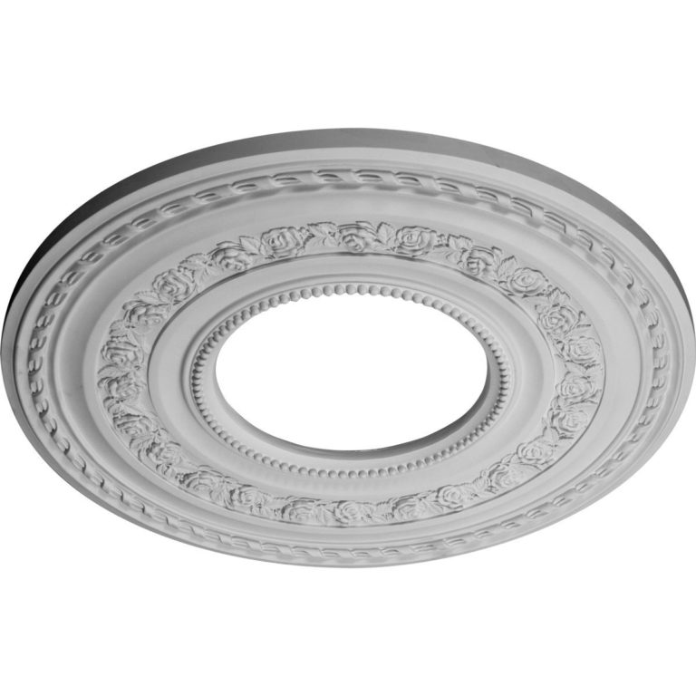 Ribbon and Roses Ceiling Medallion - Ceiling Decor