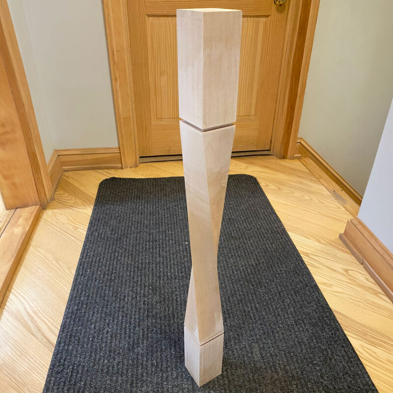 Counter Height Leg with Twist - Non-Laminated (Right) - 42 Inches Tall ...